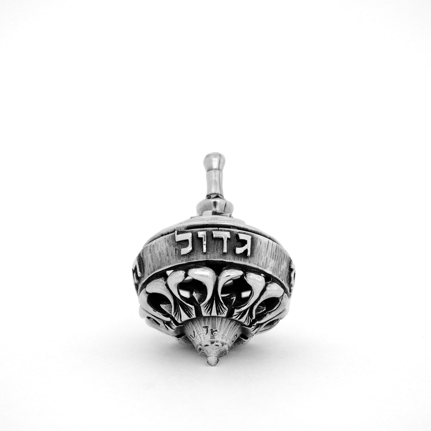 stunning Hanukkah solid Silver Dreidel - Nadav Art By Avi Nadav