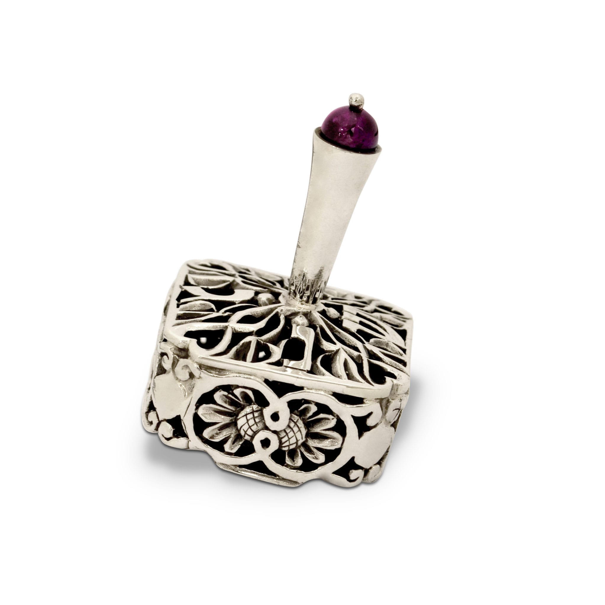 Stunning Hanukkah Silver Dreidel - Nadav Art By Avi Nadav