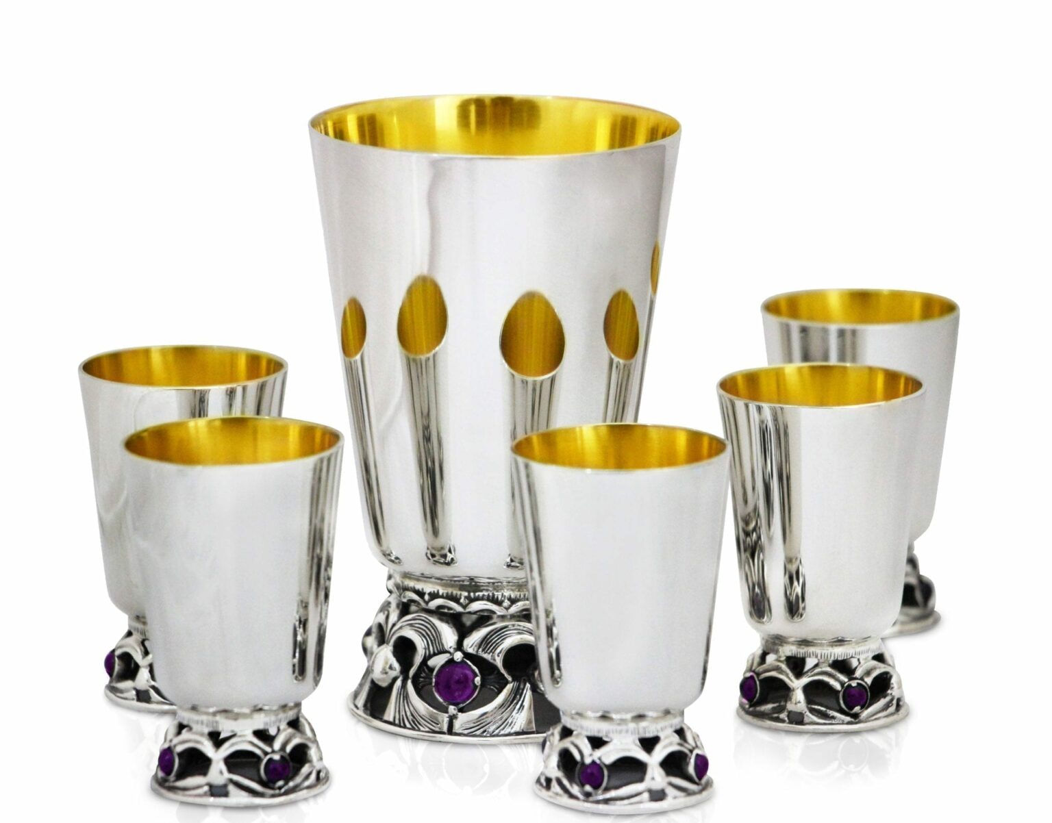 Yitro Silver Liquor Set - Nadav Art By Avi Nadav