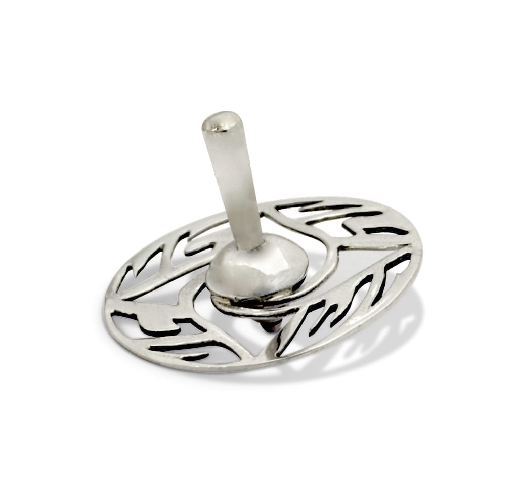 magnificent Silver Hanukkah Dreidel - Nadav Art By Avi Nadav