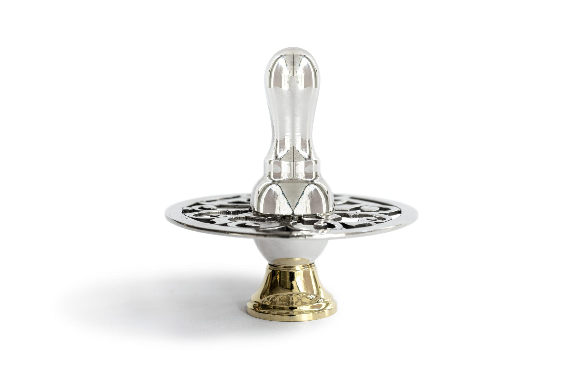 Sterling Silver Spinning Top with stand - Nadav Art By Avi Nadav