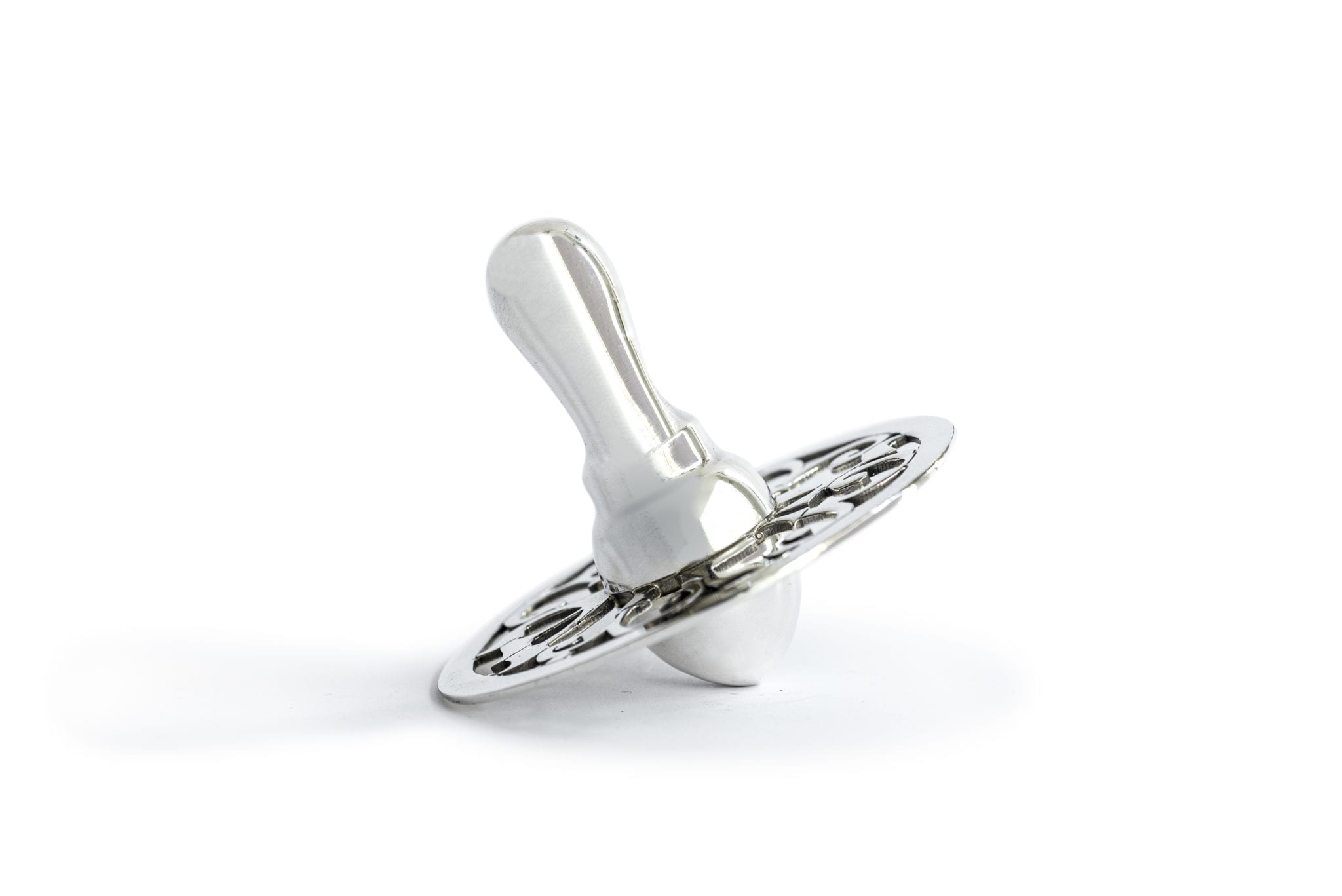 Sterling Silver Spinning Top with stand - Nadav Art By Avi Nadav