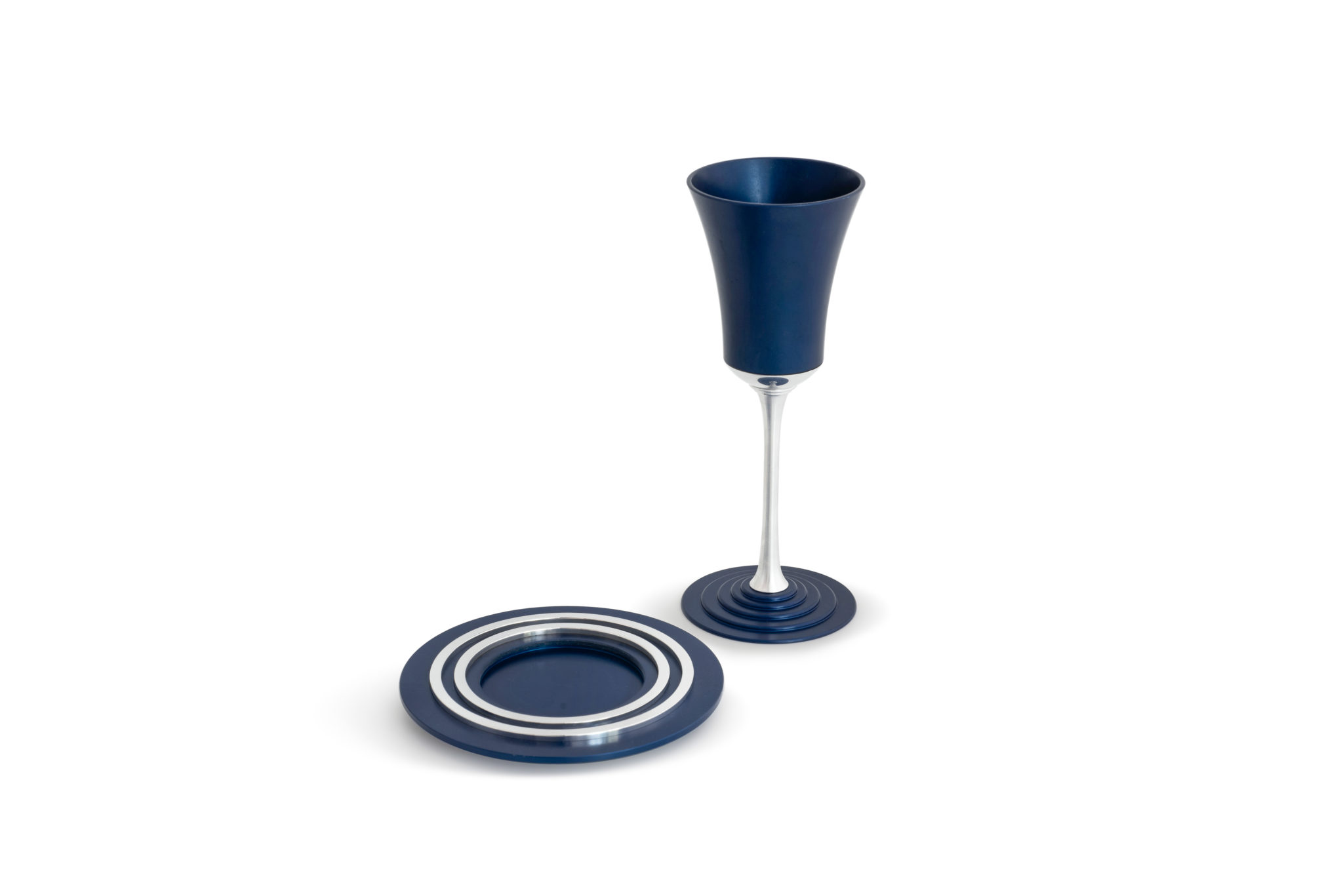 Aluminum Long Stem Kiddush Cup - Nadav Art By Avi Nadav