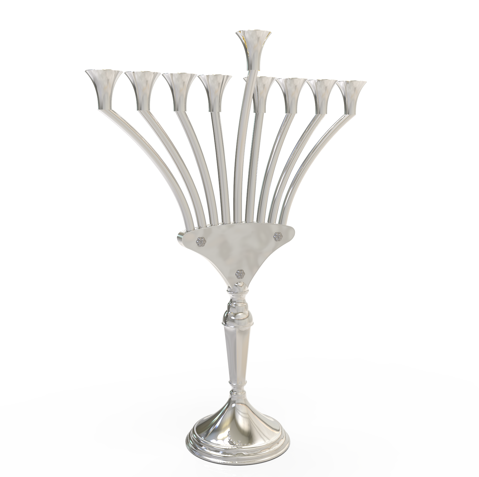 Modern & Stunning Sterling Silver Hanukkah Menorah by NadavArt