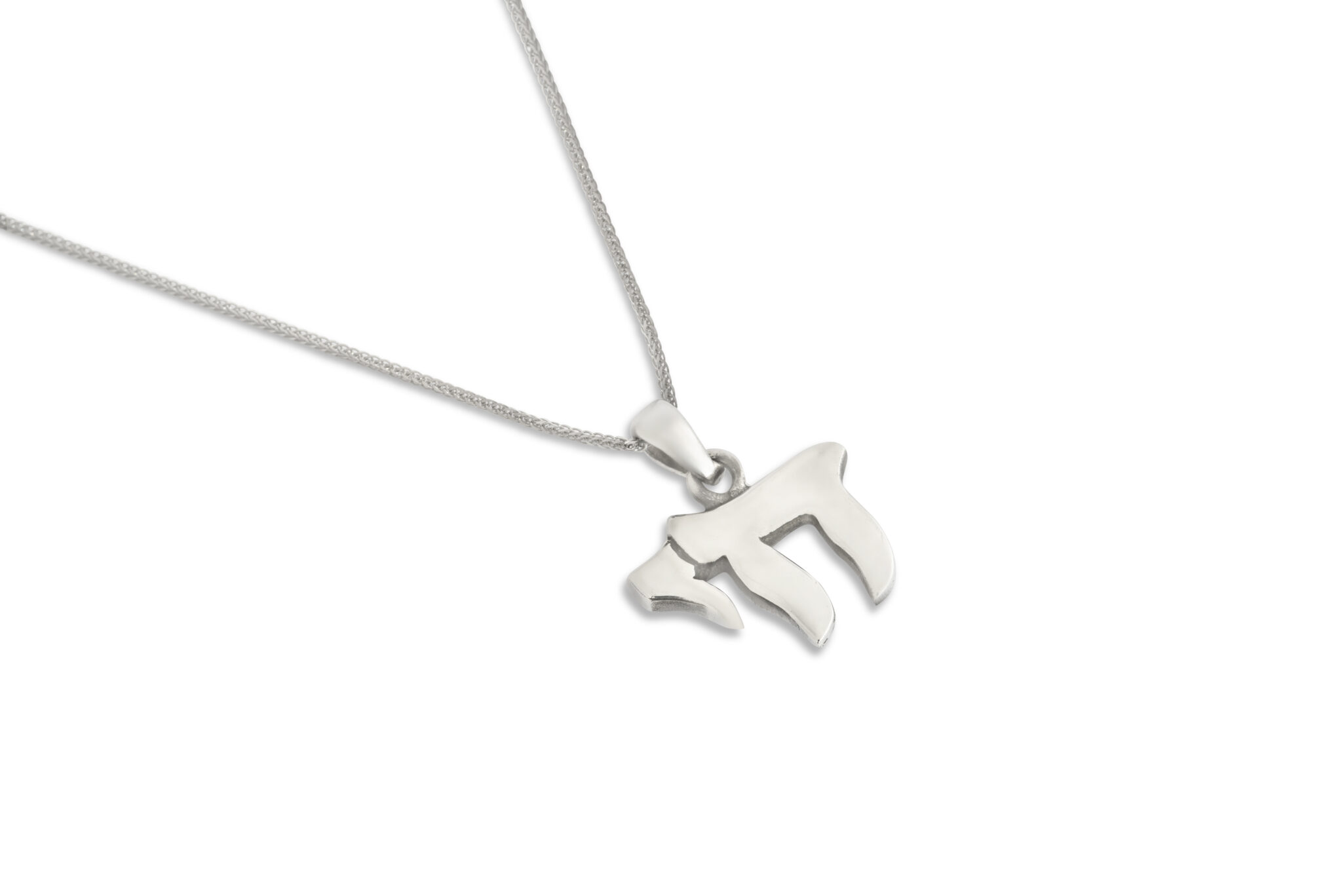 Special Hebrew Lettering Chai Silver Pendant - Nadav Art By Avi Nadav