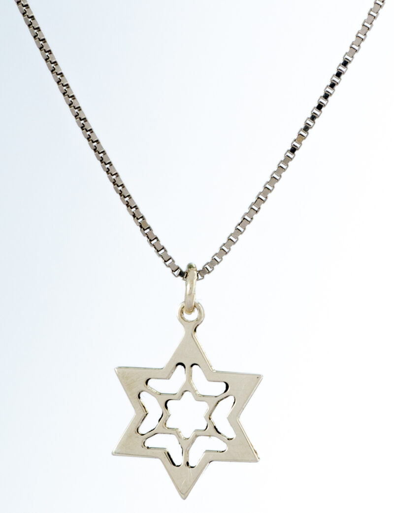 Cut-Out Star of David Silver Necklace - Nadav Art By Avi Nadav