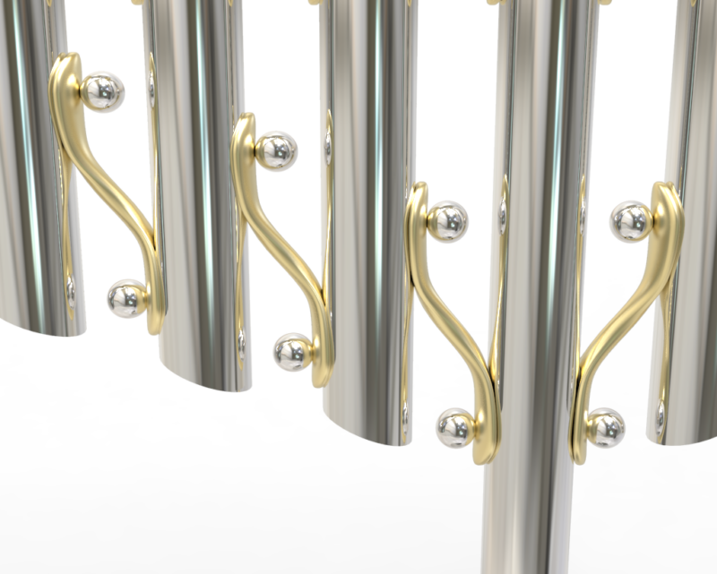 Special Modern Large Chabad Menorah from Sterling Silver